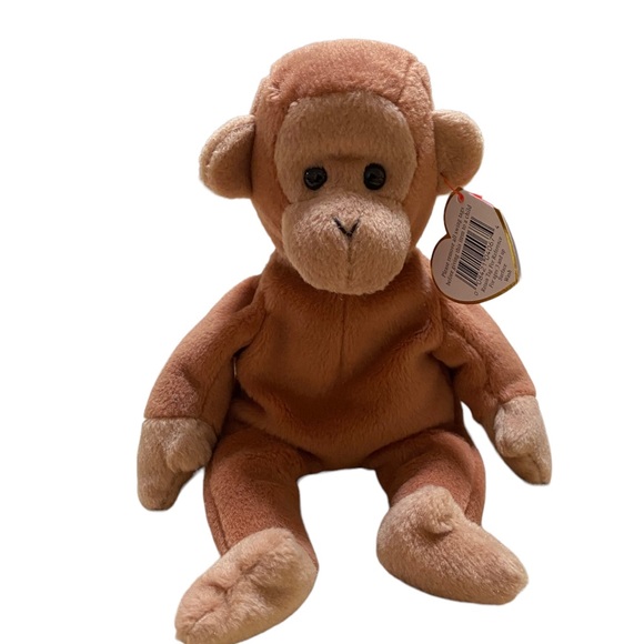 Toys | Ty Beanie Baby Bongo The Monkey Style 467 Retired 1995 Pvc ...